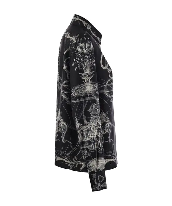 Fabiana Filippi Long Sleeve Graphic Print Shirt