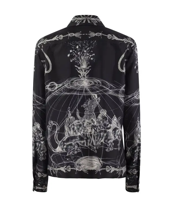 Fabiana Filippi Long Sleeve Graphic Print Shirt