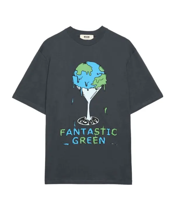 MSGM Graphic-print Cotton T-shirt