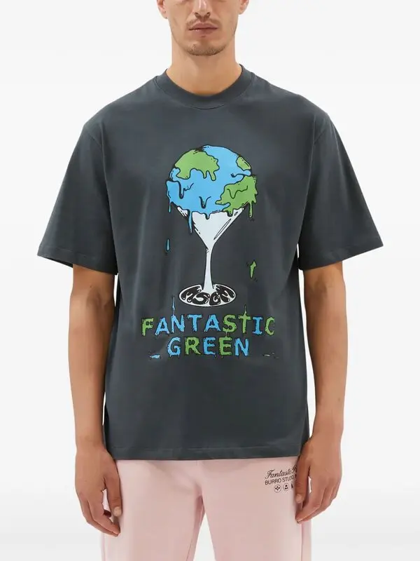MSGM Graphic-print Cotton T-shirt