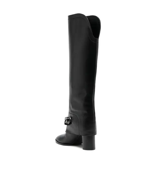 Casadei Varenne 100mm Chain-link Trim Boots