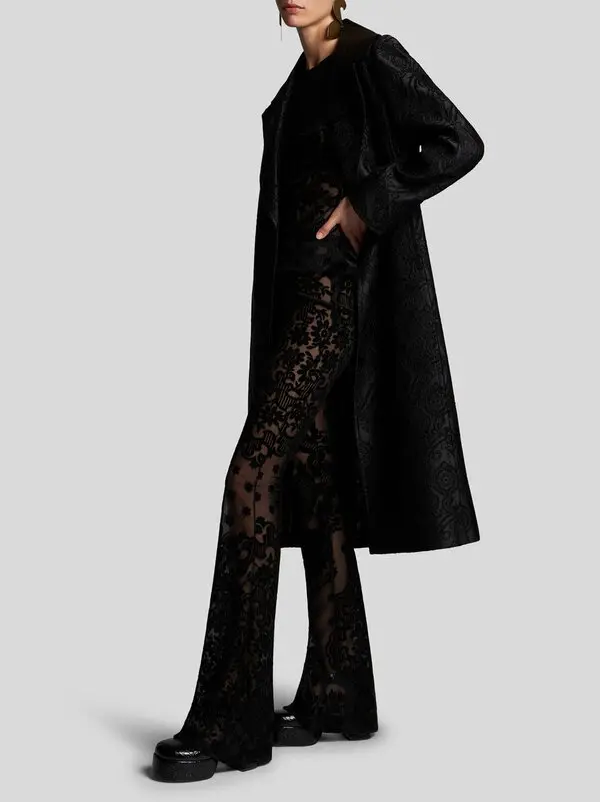 Etro Chenille Jacquard Belted Coat