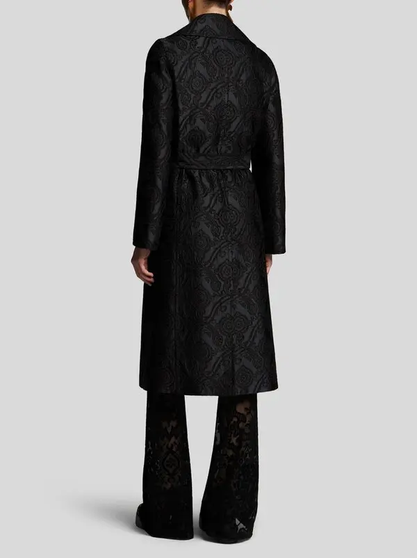 Etro Chenille Jacquard Belted Coat