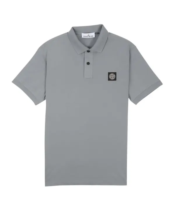 Stone Island Logo Patch Short-sleeved Polo Shirt