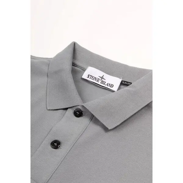 Stone Island Logo Patch Short-sleeved Polo Shirt