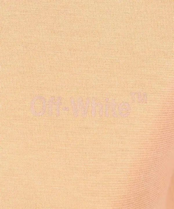 Off-White Round Neck Short Sleeve T-shirt With Logo And Pattern