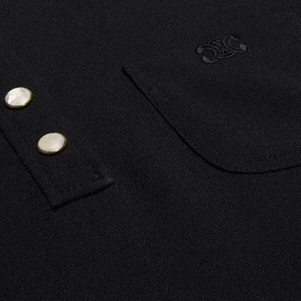 Celine Mini Polo Dress In Viscose Sabl