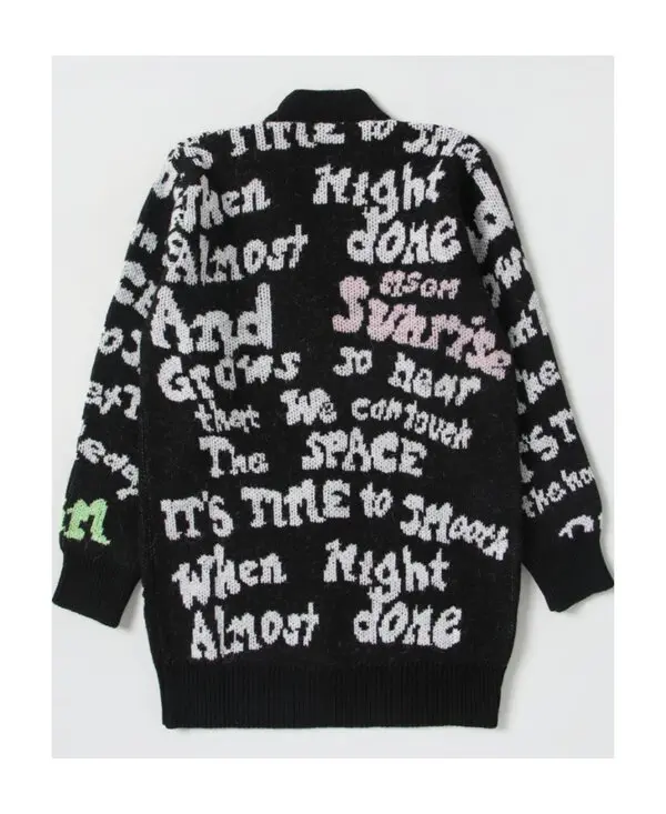 MSGM Logo Intarsia-knit Cardigan