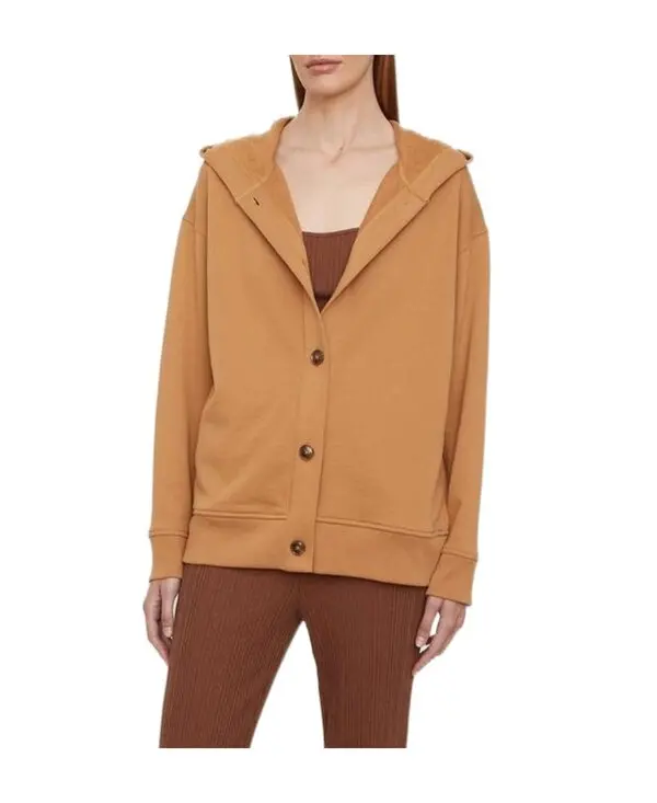 Vince Button-up Cotton Hoodie