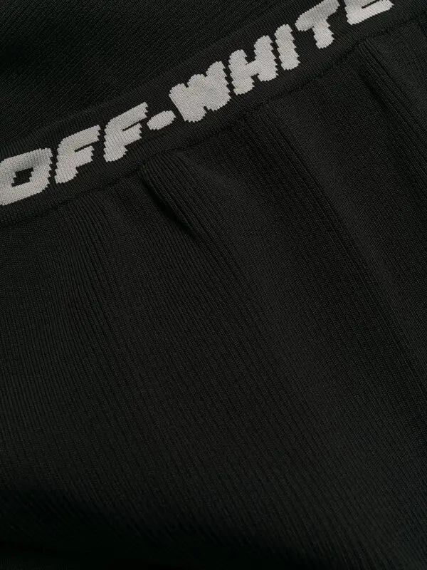 Off-White Logo Waist Straight Pants
