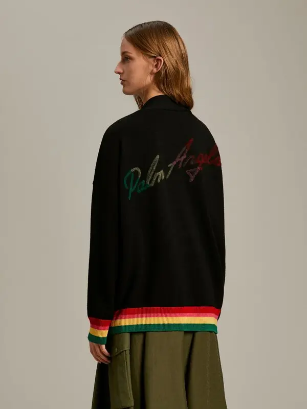 Palm Angels Miami Logo V-neck Cardigan