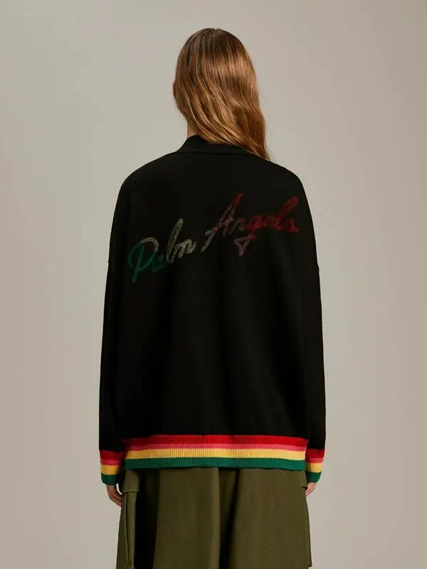 Palm Angels Miami Logo V-neck Cardigan