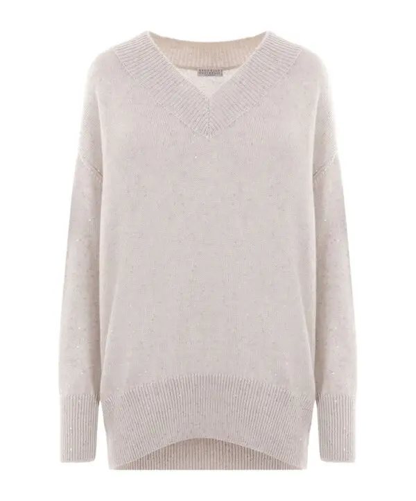Brunello Cucinelli V-neck Long-sleeved Sweater