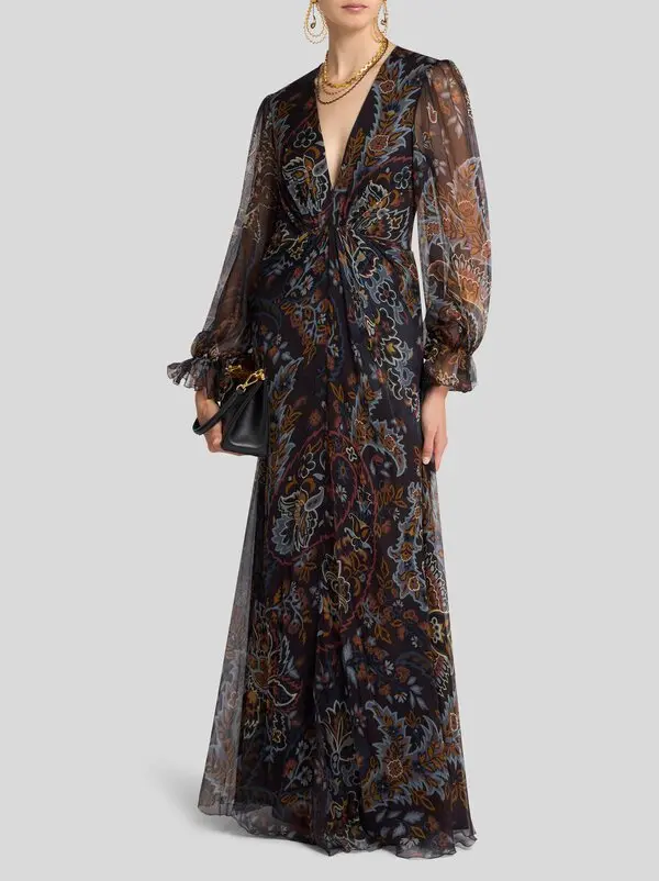 Etro Printed Silk Dress