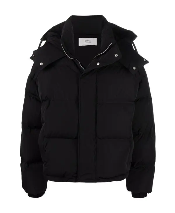 AMI Paris De Coeur Padded Hooded Down Jacket