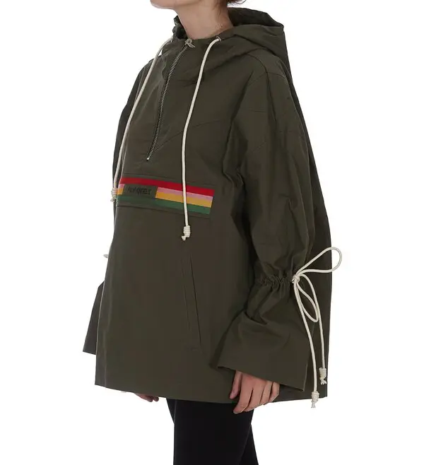 Palm Angels Striped Hooded Jacket