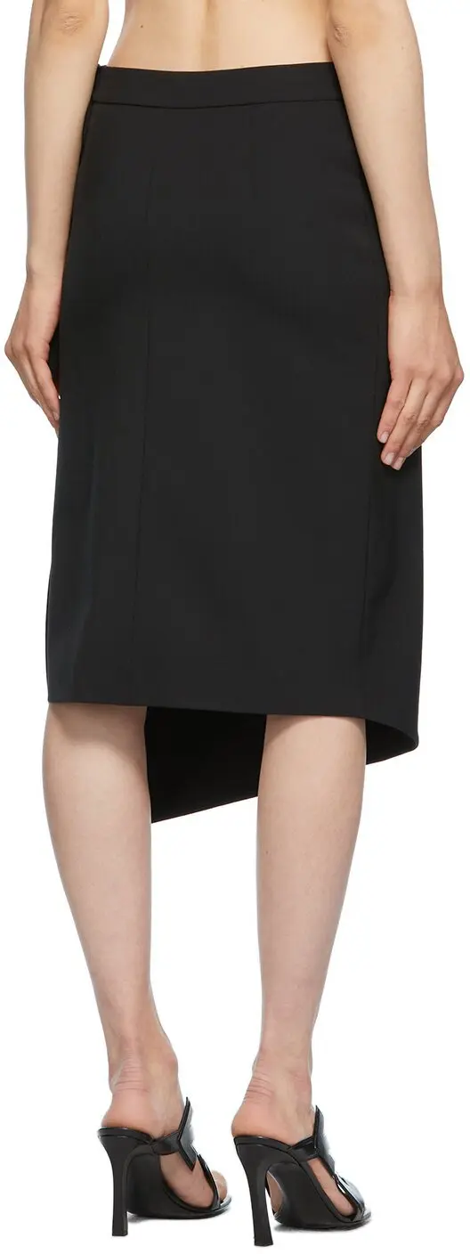 Off-White Tie-fastening Asymmetric Skirt