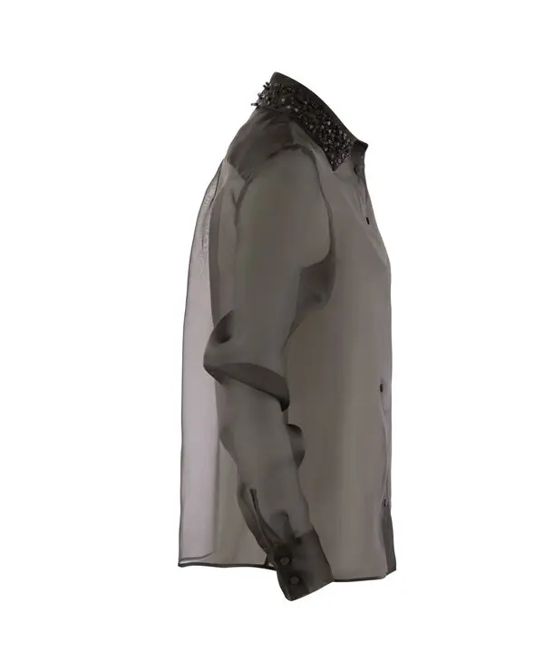Fabiana Filippi Embellished Semi-sheer Shirt