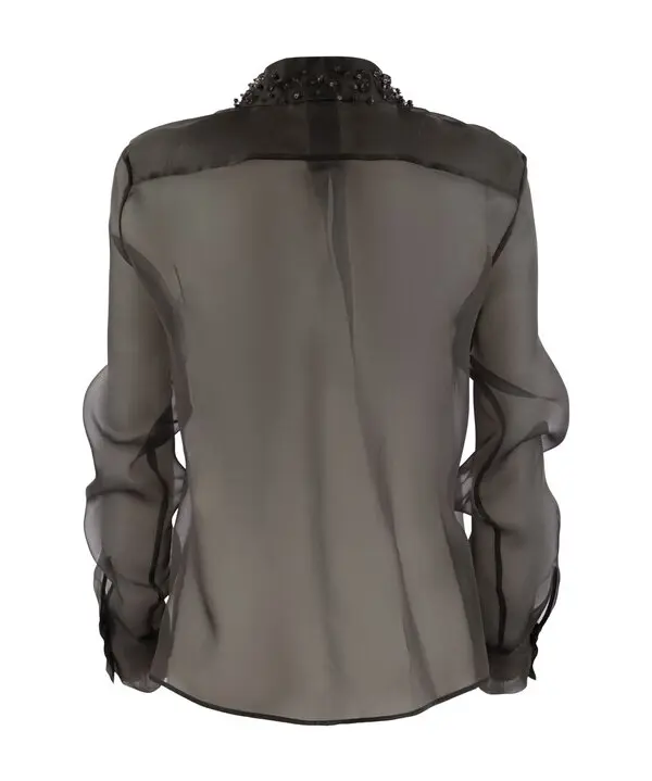 Fabiana Filippi Embellished Semi-sheer Shirt