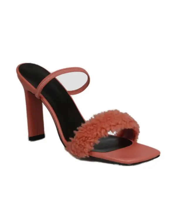 By Far Ada Shearling-strap Mules