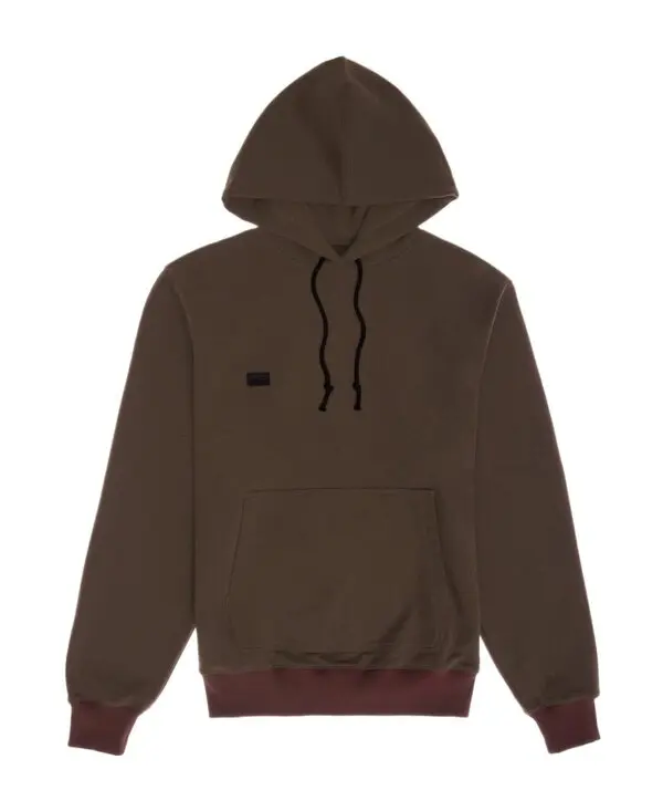 Helmut Lang Logo Patch Drawstring Hoodie - Green
