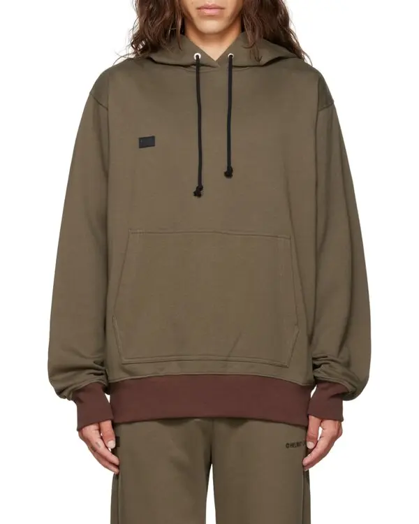 Helmut Lang Logo Patch Drawstring Hoodie