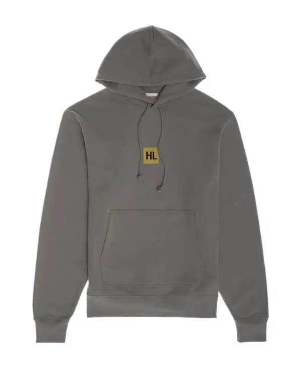 Helmut Lang Drawstring Graphic-print Hoodie - Gray