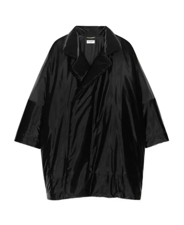 Saint Laurent Lacquered-effect Oversized Down Jacket