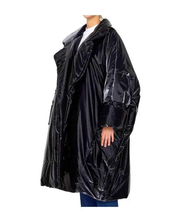 Saint Laurent Lacquered-effect Oversized Down Jacket