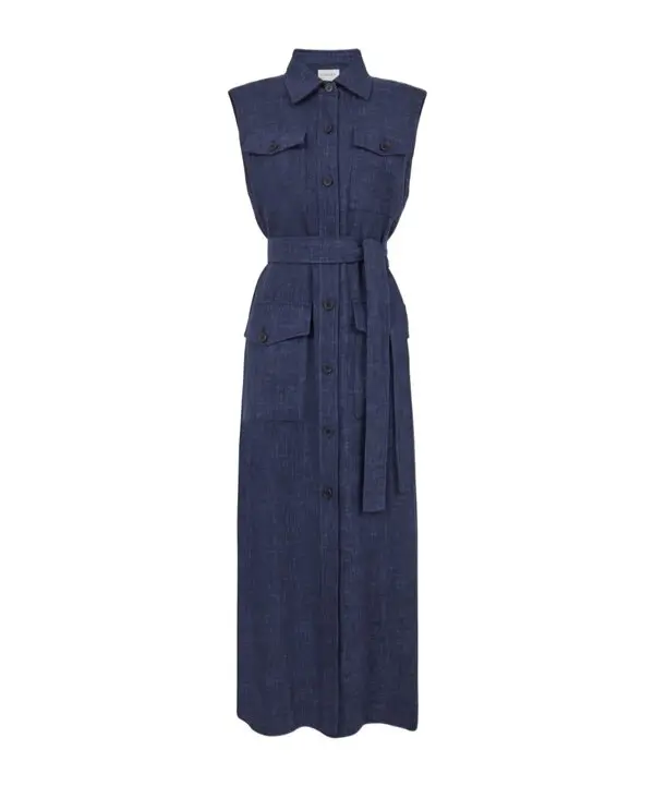 P.a.r.o.s.h Button Belt Maxi Dress