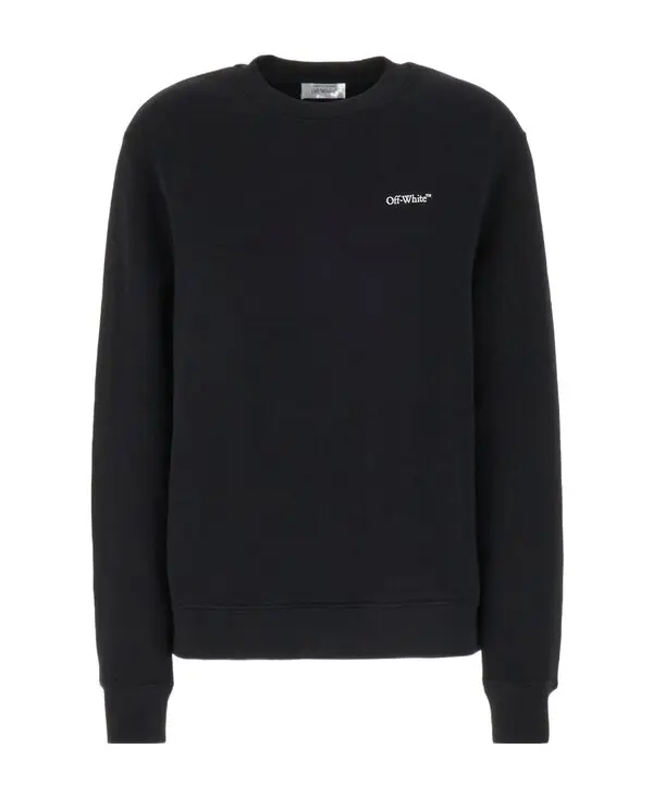 Off-White Logo Printed Crewneck Sweatshirt - Black