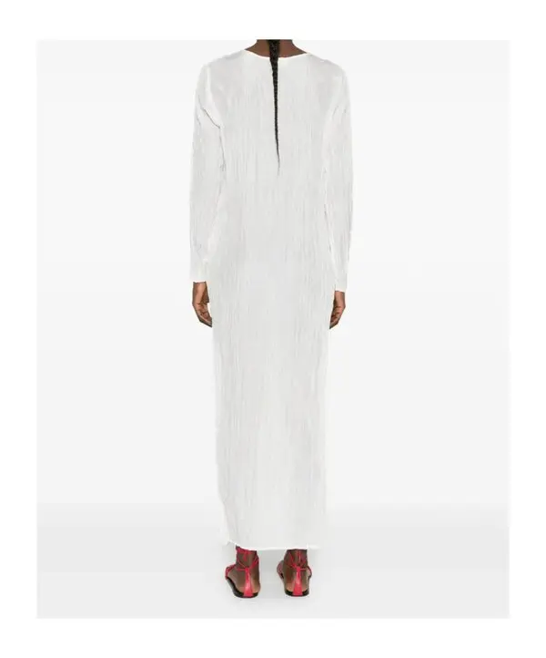 P.a.r.o.s.h Textured Long-sleeved Midi Dress