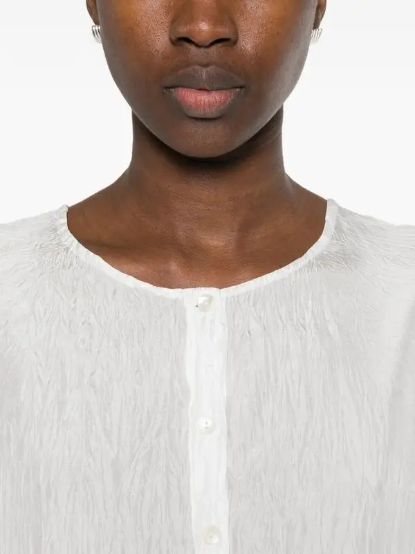 P.a.r.o.s.h Textured Long-sleeved Midi Dress