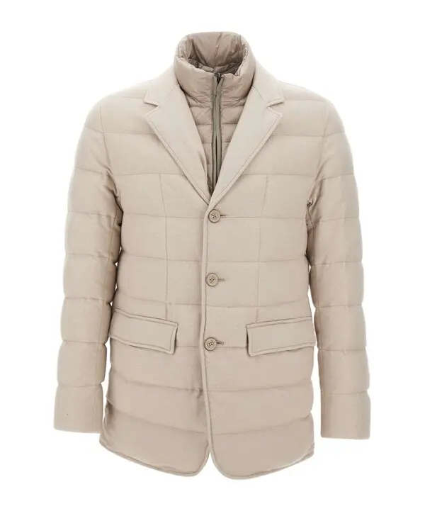 Herno Layered Quilted Jacket - Nude