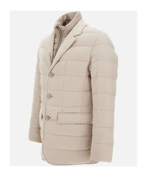 Herno Layered Quilted Jacket - Nude