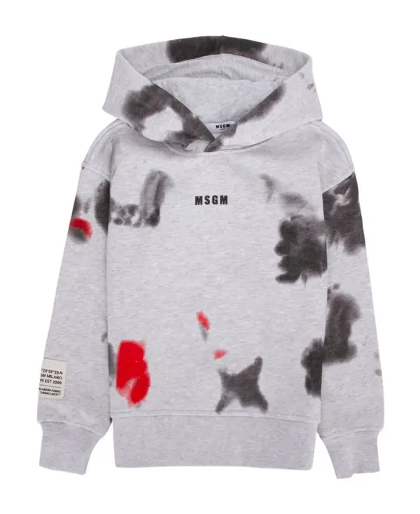 MSGM Teen Tie-dye Logo-print Hoodie