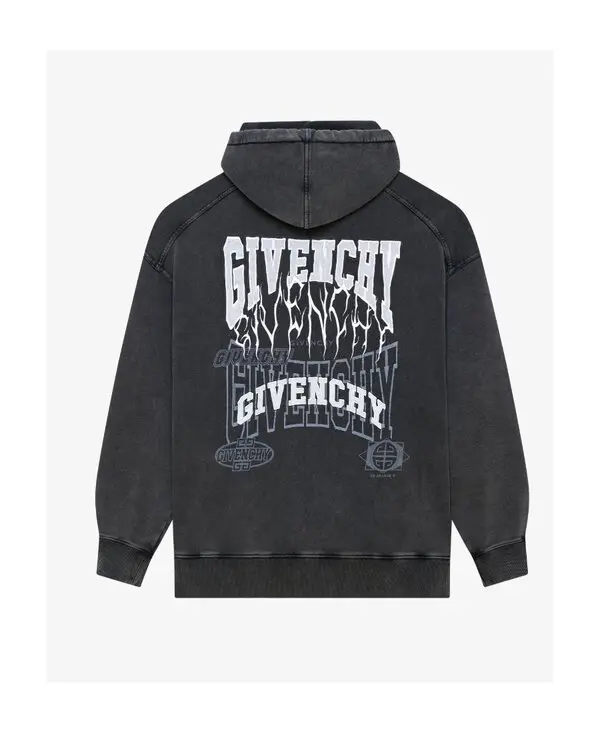 Givenchy Logo Embroidered Drawstring Hoodie