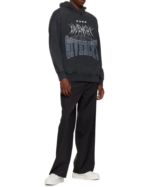 Givenchy Logo Embroidered Drawstring Hoodie