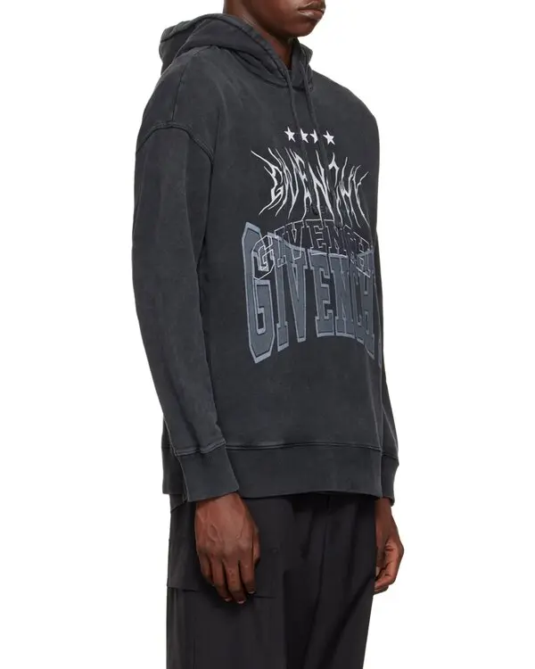 Givenchy Logo Embroidered Drawstring Hoodie