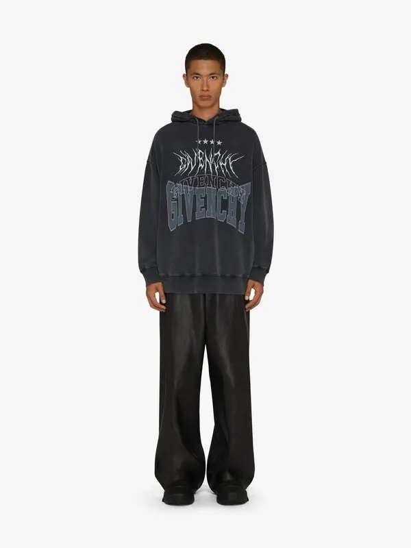 Givenchy Logo Embroidered Drawstring Hoodie