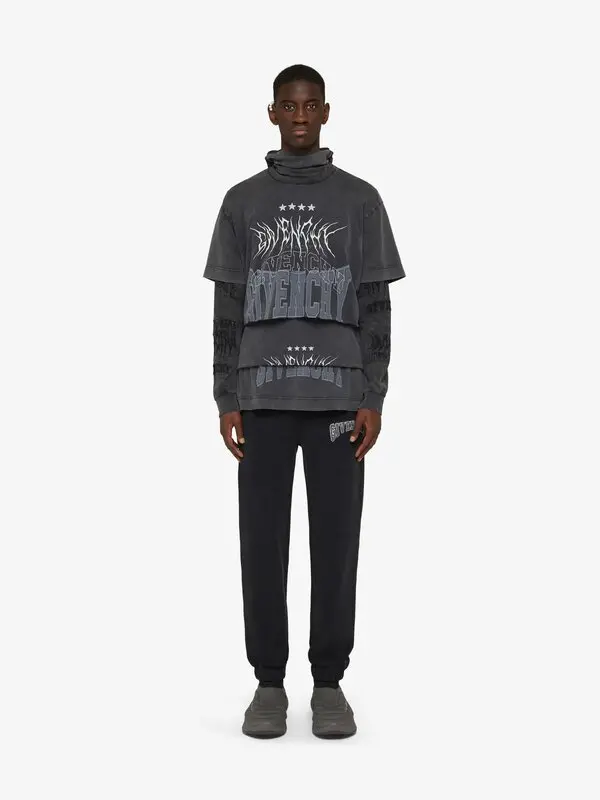 Givenchy Slim Fit Jogger Pants In Felpa With Patchs