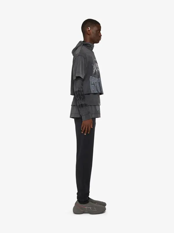 Givenchy Slim Fit Jogger Pants In Felpa With Patchs