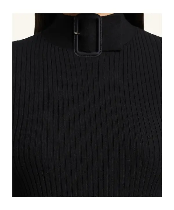 COURREGES Courrèges Buckle Rib Knit Sweater
