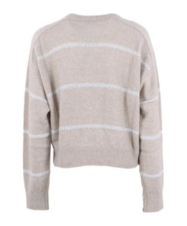 Brunello Cucinelli Striped Sequins Decorative Sweater