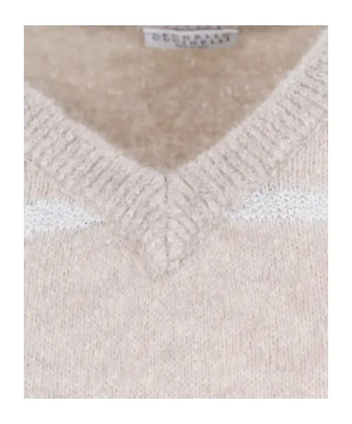 Brunello Cucinelli Striped Sequins Decorative Sweater