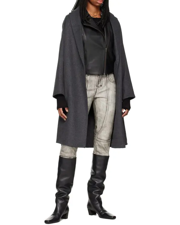 Vince Leather Off-centre Zip Jacket