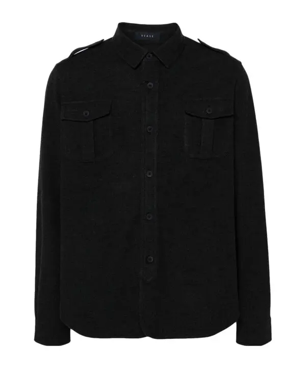 Sease Flannel Overshirt - Charcoal Grey