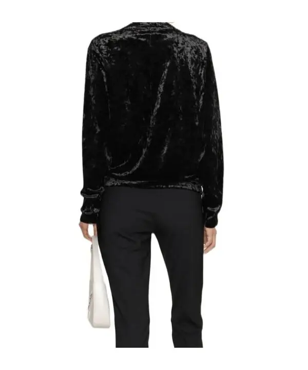 Isabel Marant Étoile Velvet Crushed Long Sleeve Top