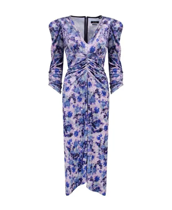Isabel Marant Étoile Floral-print Ruched V-neck Dress