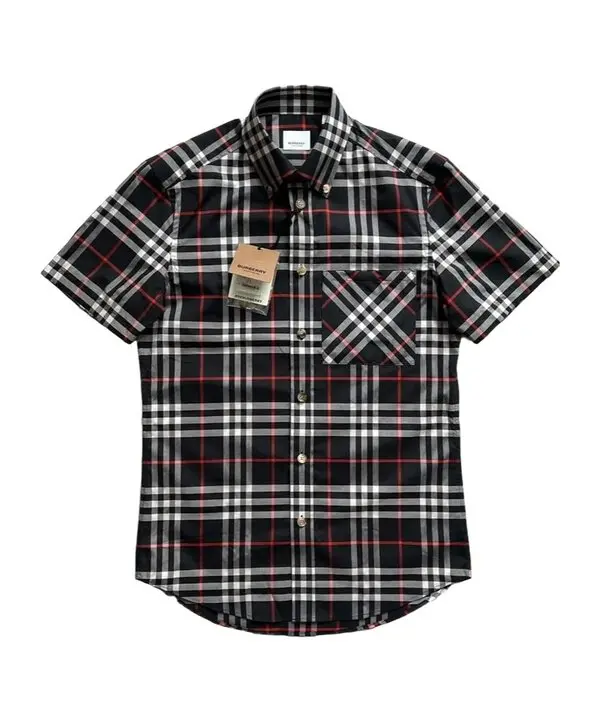 Burberry Lapel Short-sleeved Shirt